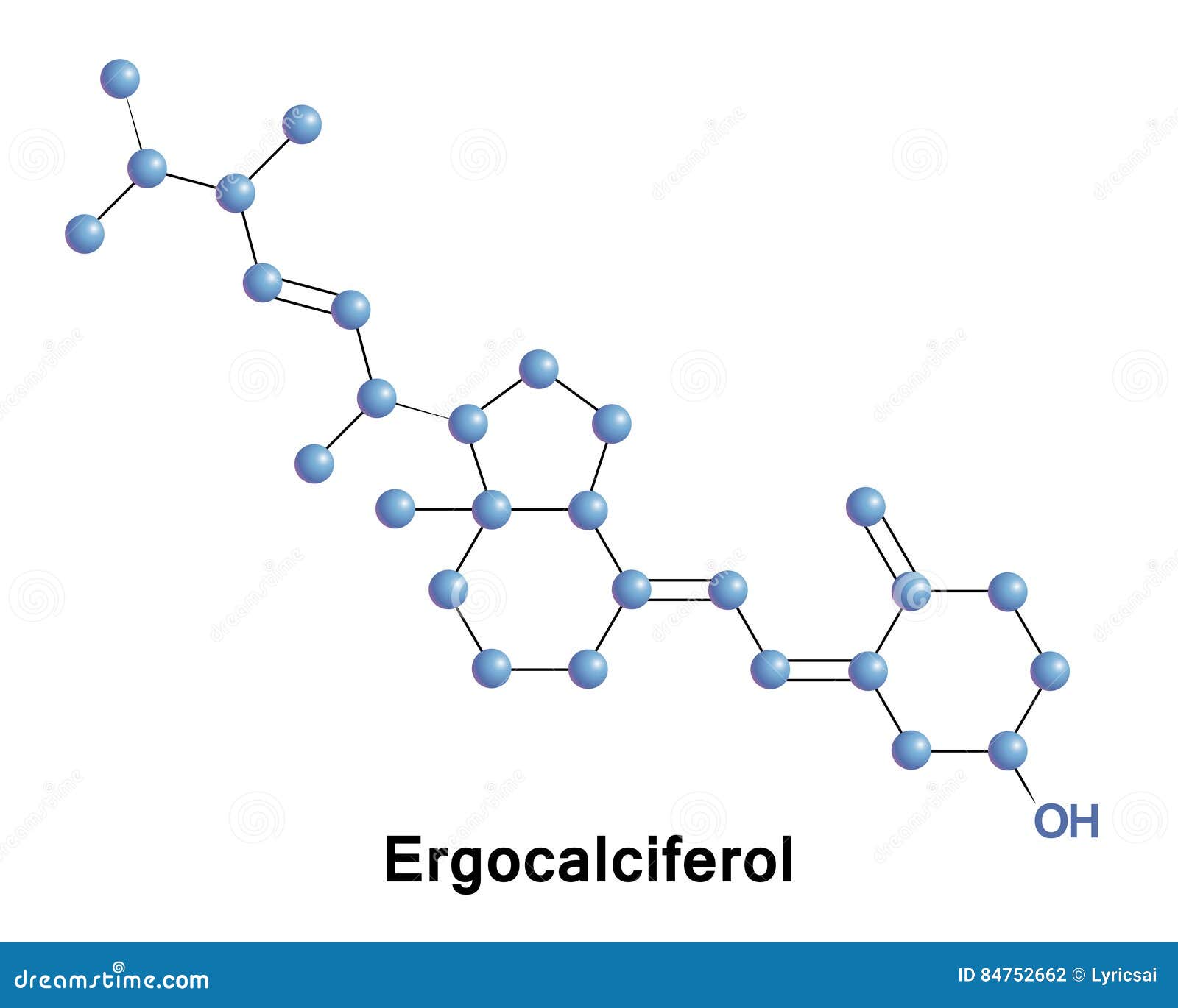 Calciferol Da Vitamina D2 De Ergocalciferol Ilustração do Vetor ...