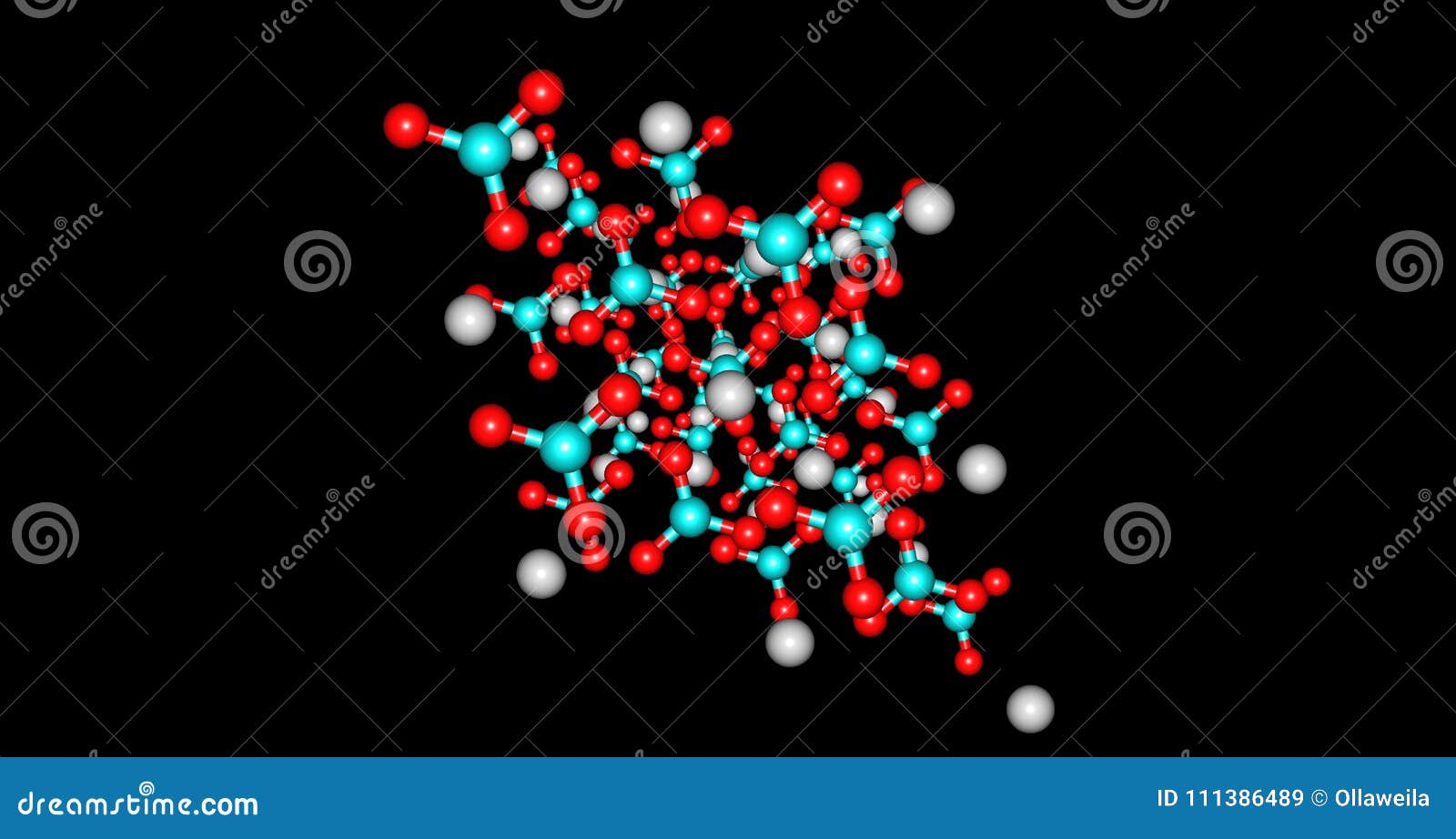 Calcite Molecular Structures Isolated on Black Background Stock ...