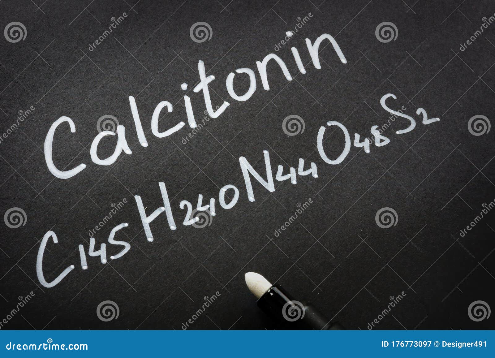 Calcitonin Hormone And Handwritten Molecular Formula Royalty-Free Stock ...