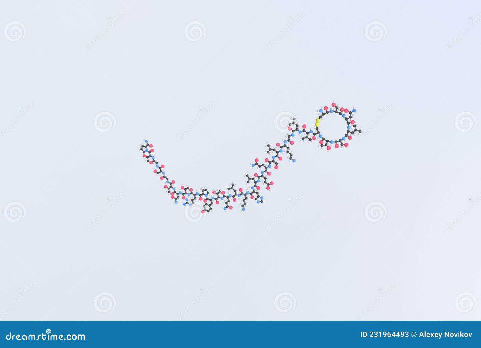 Calcitonin Molecule. Conceptual Molecular Model. Chemical 3d Rendering ...