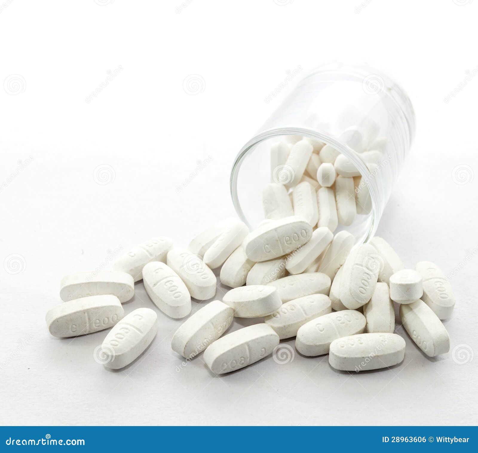 Calcium For Healthy On White Background Stock Photo - Image of space ...