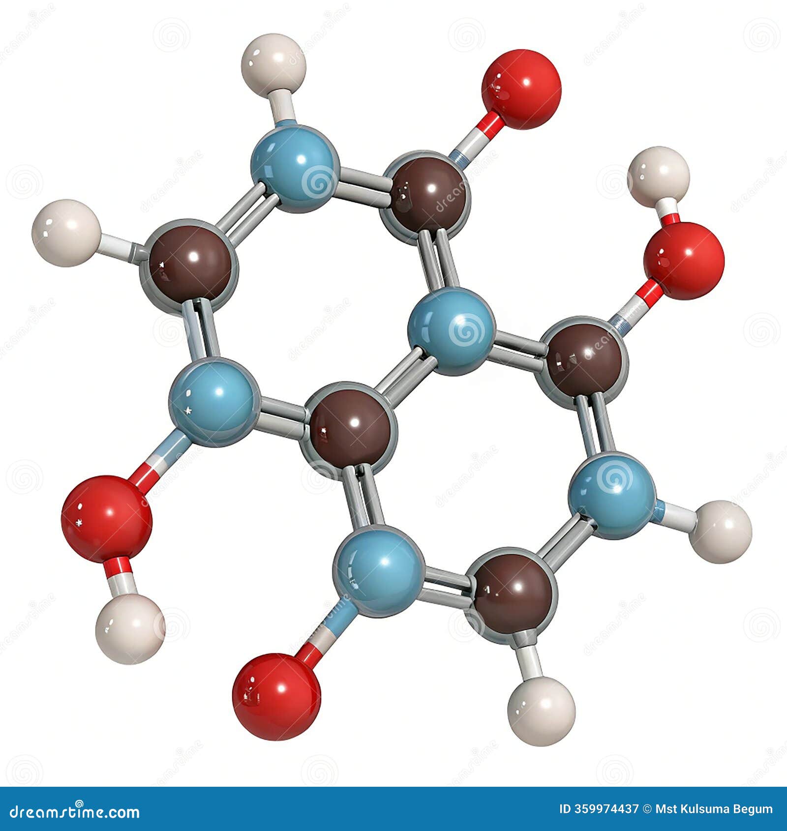 Calcium Aluminosilicate Molecule 3d, Molecular Structure, Ball And ...