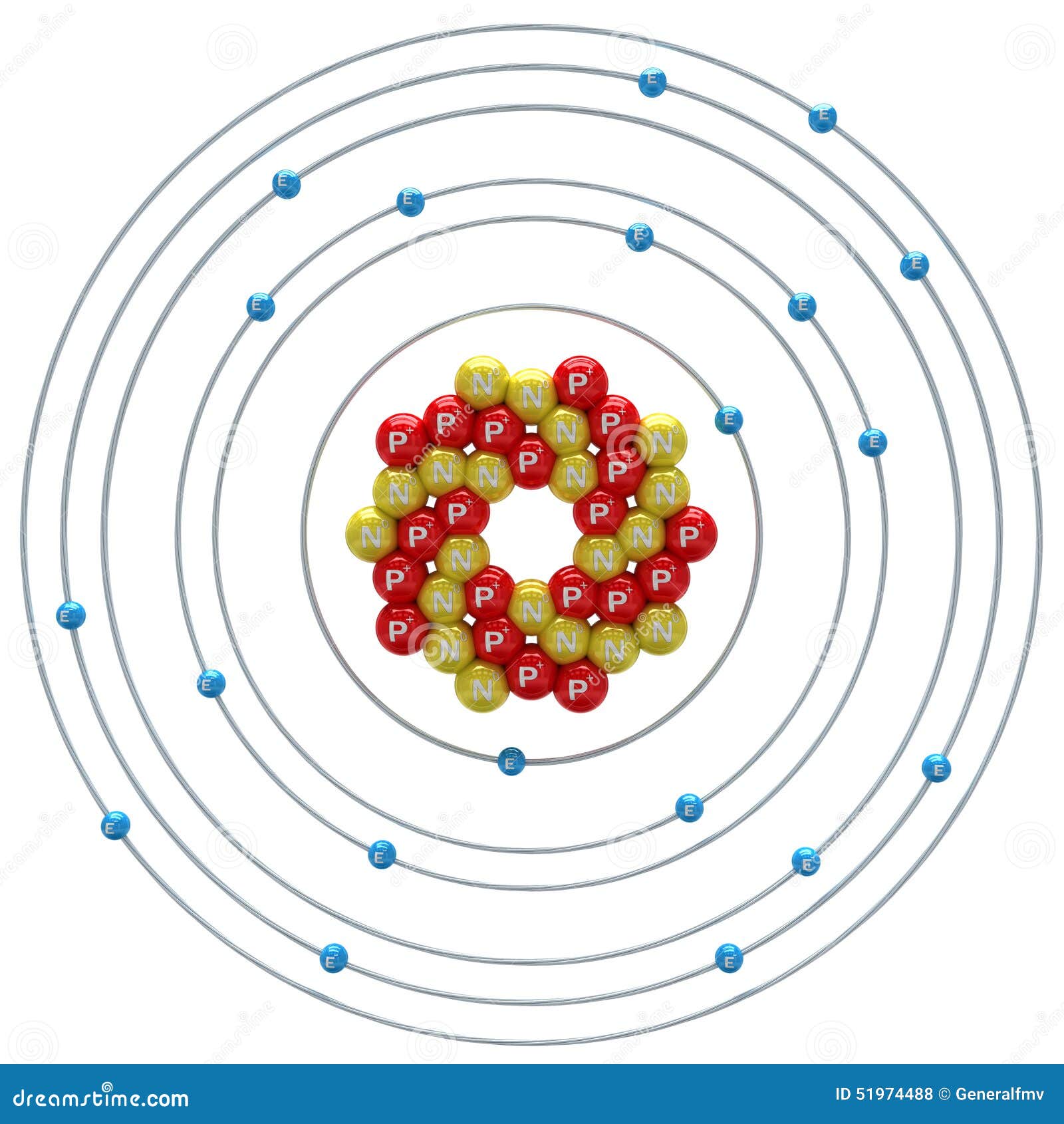 Calcium Atom on a White Background Stock Illustration - Illustration of ...