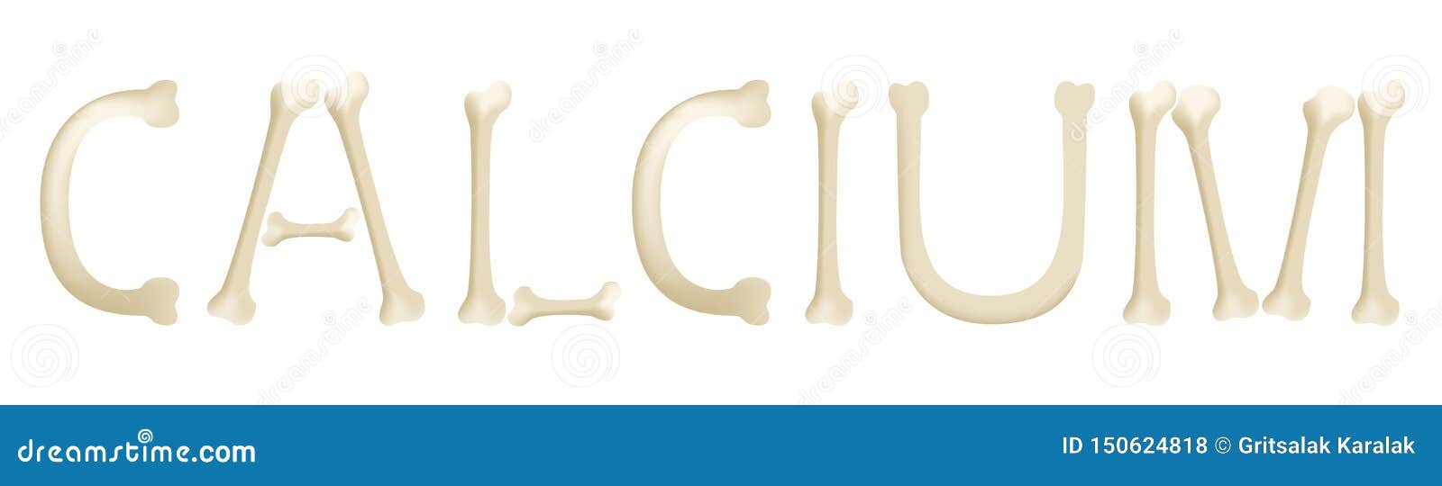 Calcium Bone Strengthening In Pharmaceutical Use Vector Illustration ...
