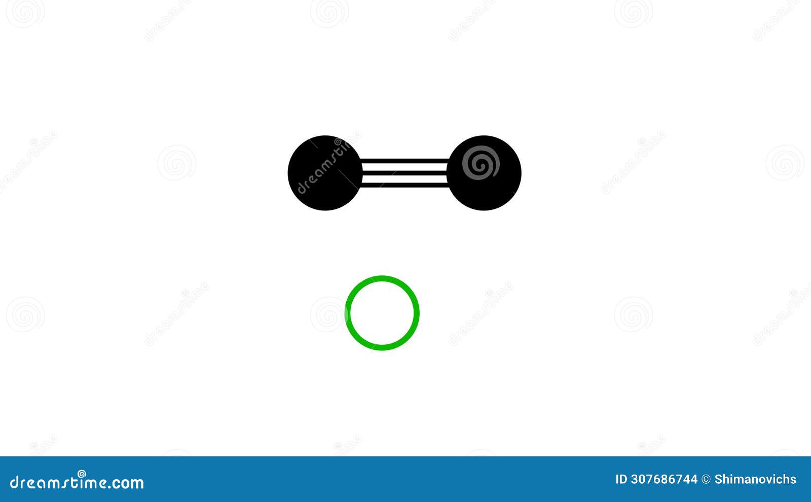 Calcium Carbide Molecule, Structural Chemical Formula, Ball-and-stick ...