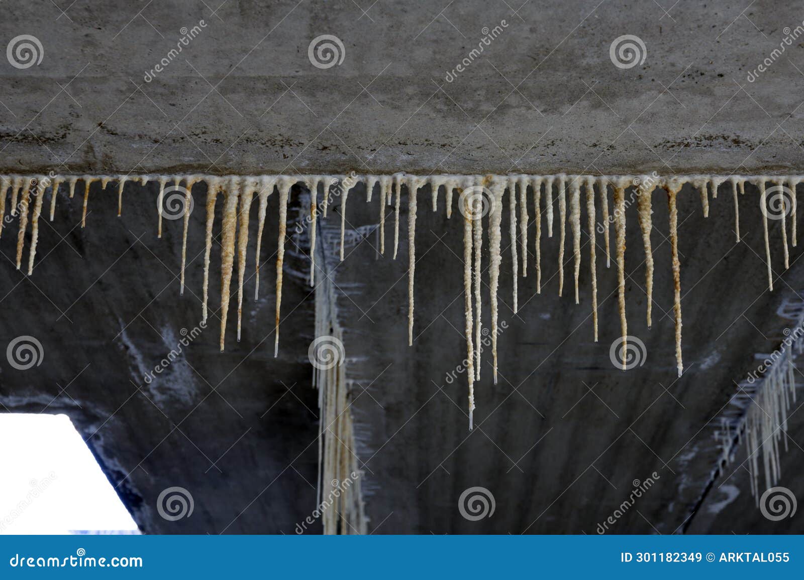 Calcium Carbonate Formations on the Ceiling of an Huge Abandoned ...