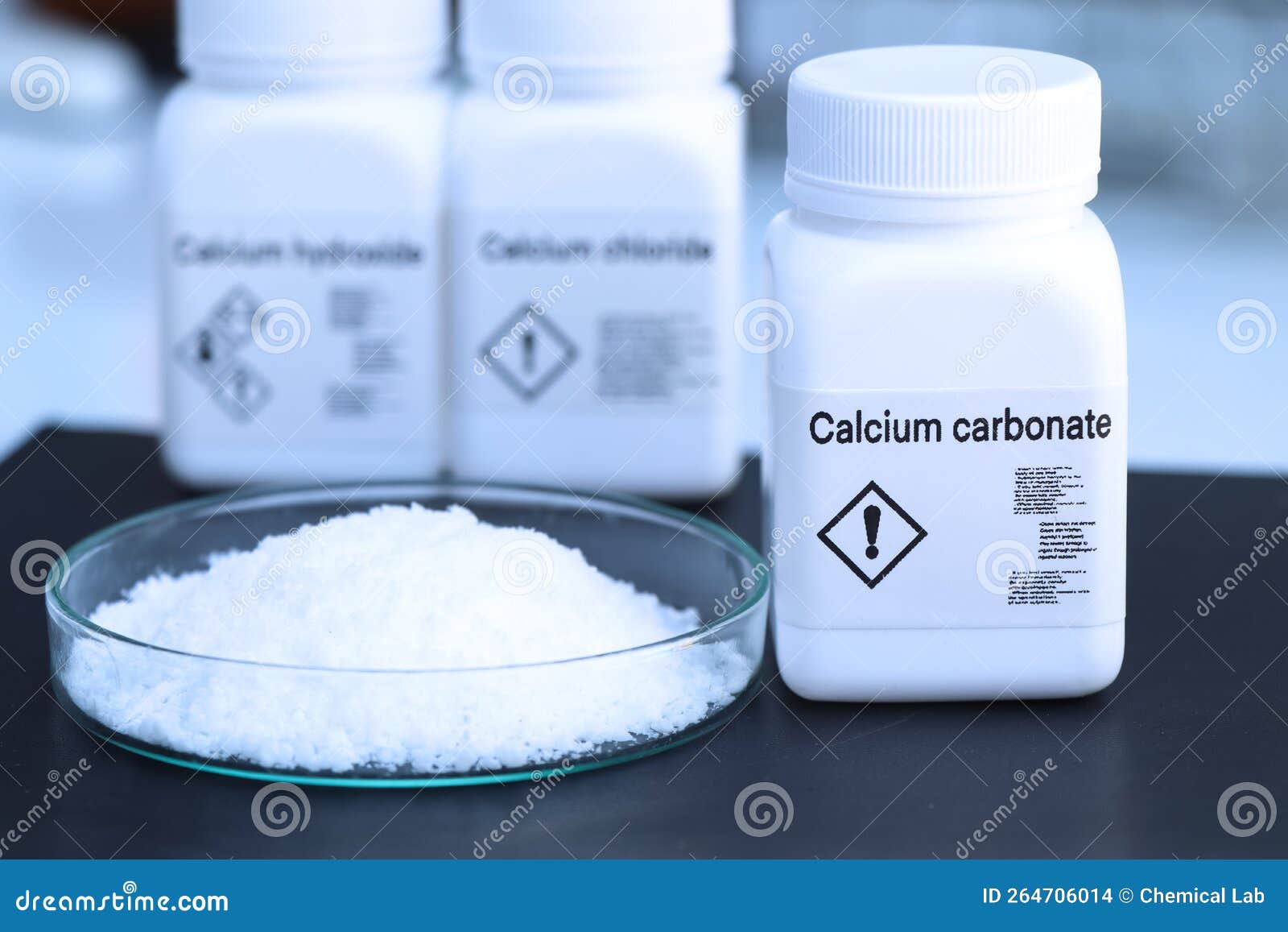 Calcium Carbonate is Used in Laboratory or in the Industry Stock Photo ...