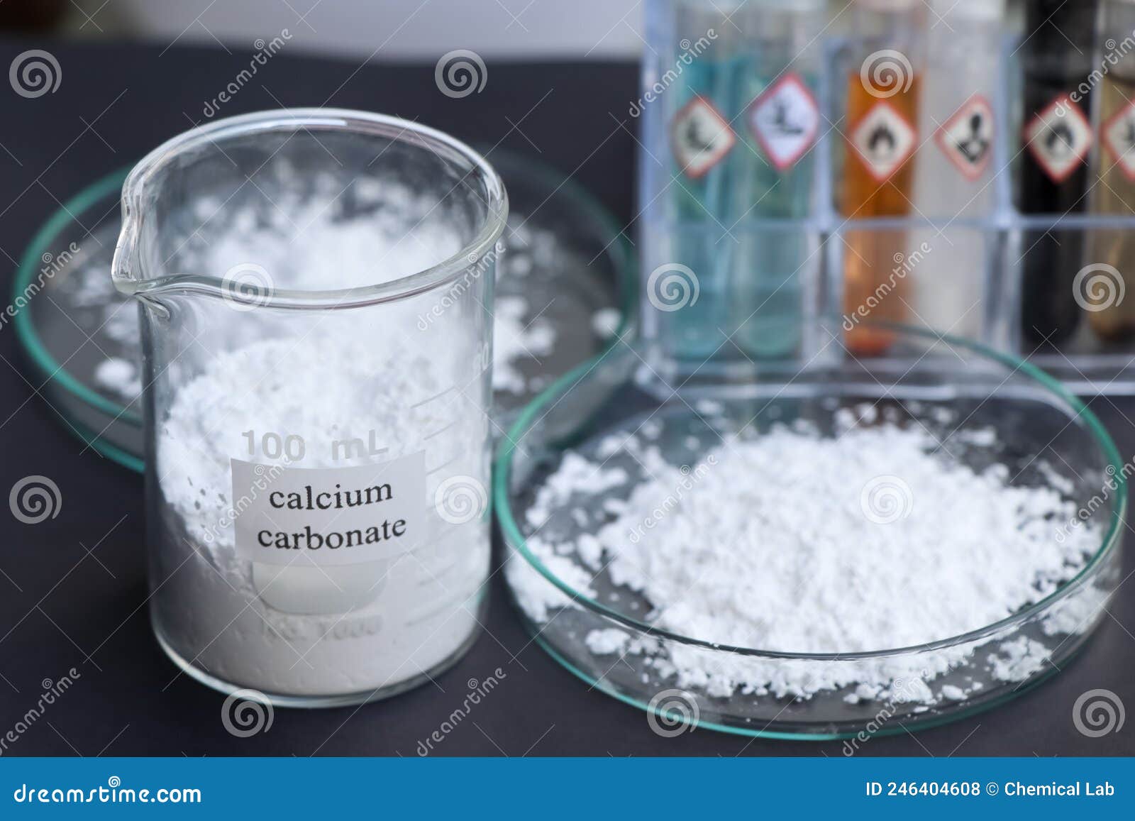 Calcium Carbonate is Used in Laboratory or in the Industry Stock Photo ...