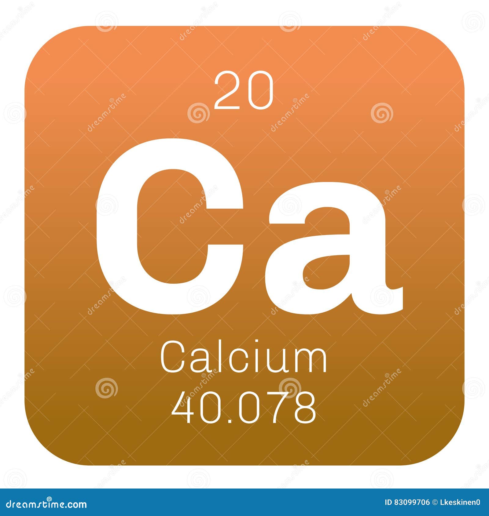 Calcium chemisch element vector illustratie. Illustration of symbool ...