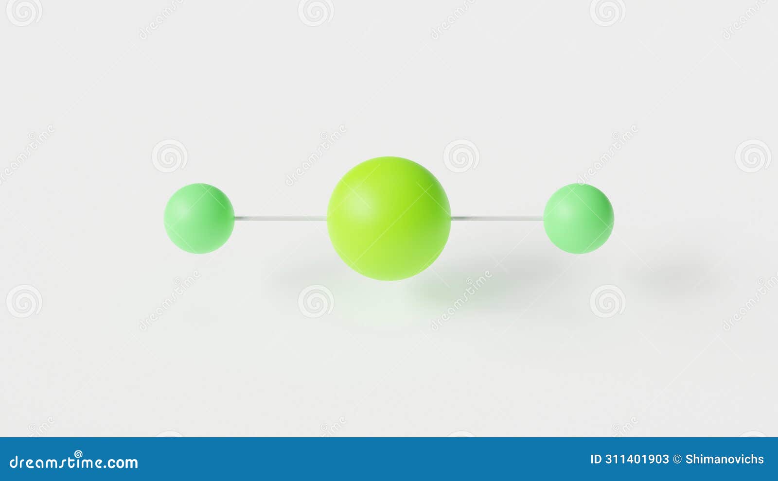 Calcium Chloride Molecule 3d, Molecular Structure, Ball and Stick Model ...