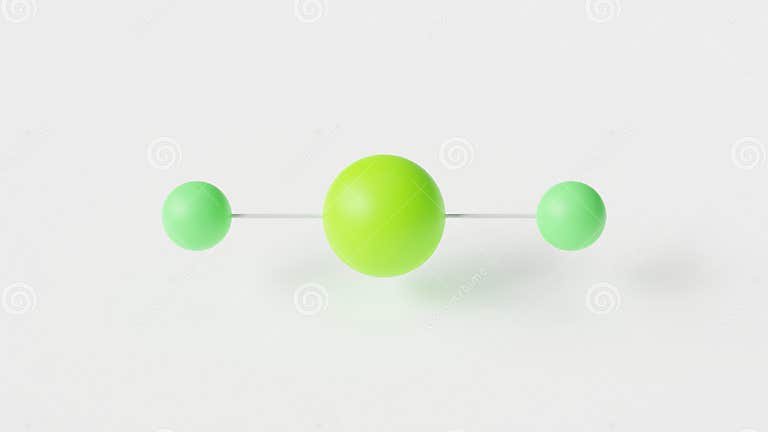 Calcium Chloride Molecule 3d, Molecular Structure, Ball and Stick Model ...