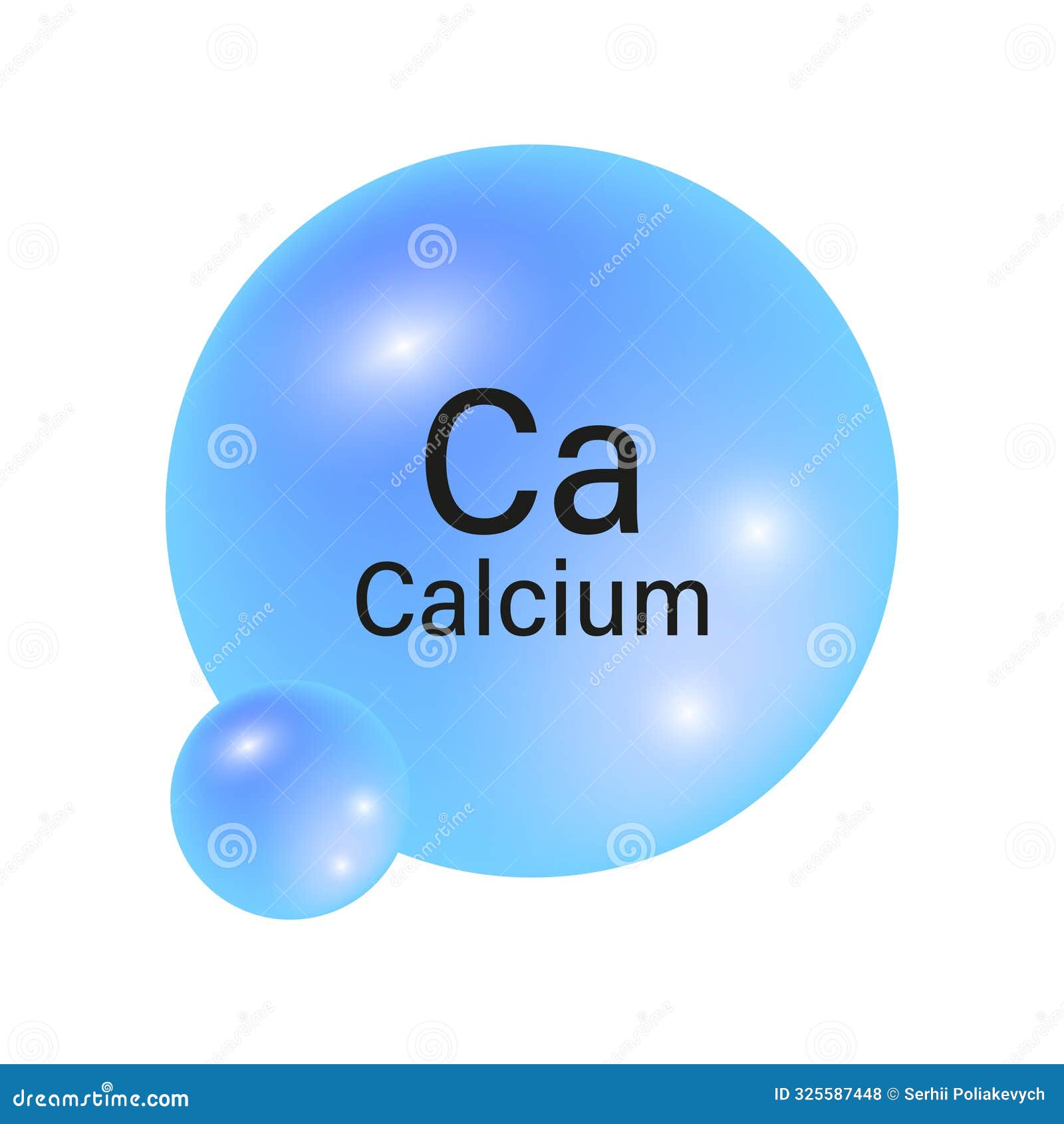 Calcium Element On The Periodic Table, Soft Metal With Symbol Sc ...