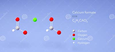Calcium Formate Molecule, Molecular Structures, Preservative E238, 3d ...