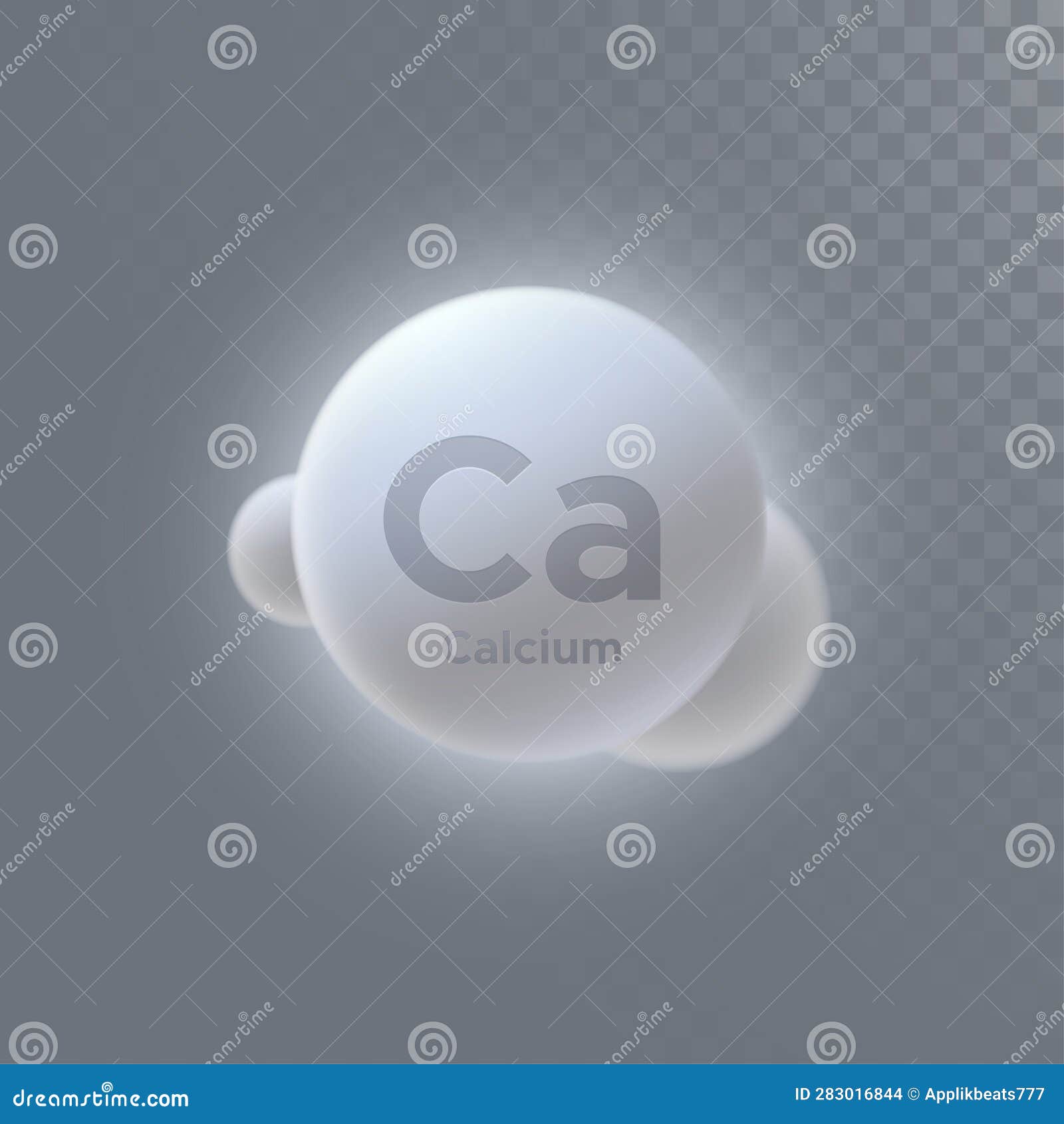 Calcium Mineral Sign Isolated On Transparent Background Cartoon Vector ...