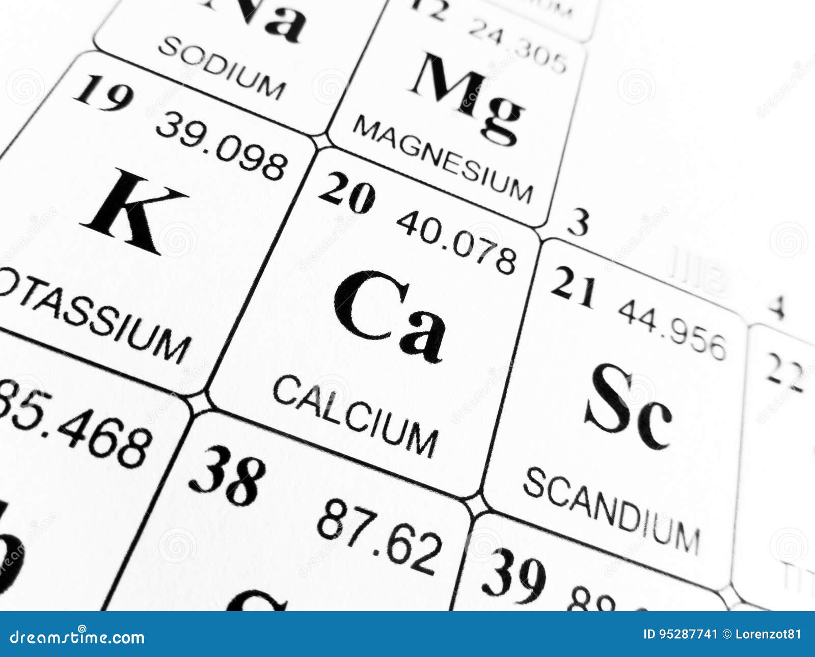 Calcium on the Periodic Table of the Elements Stock Image - Image of ...