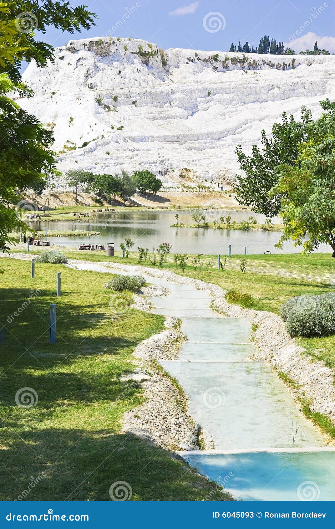 Pamukkale Turkey Blue Water White Mineral Terrace Travertine Pool ...