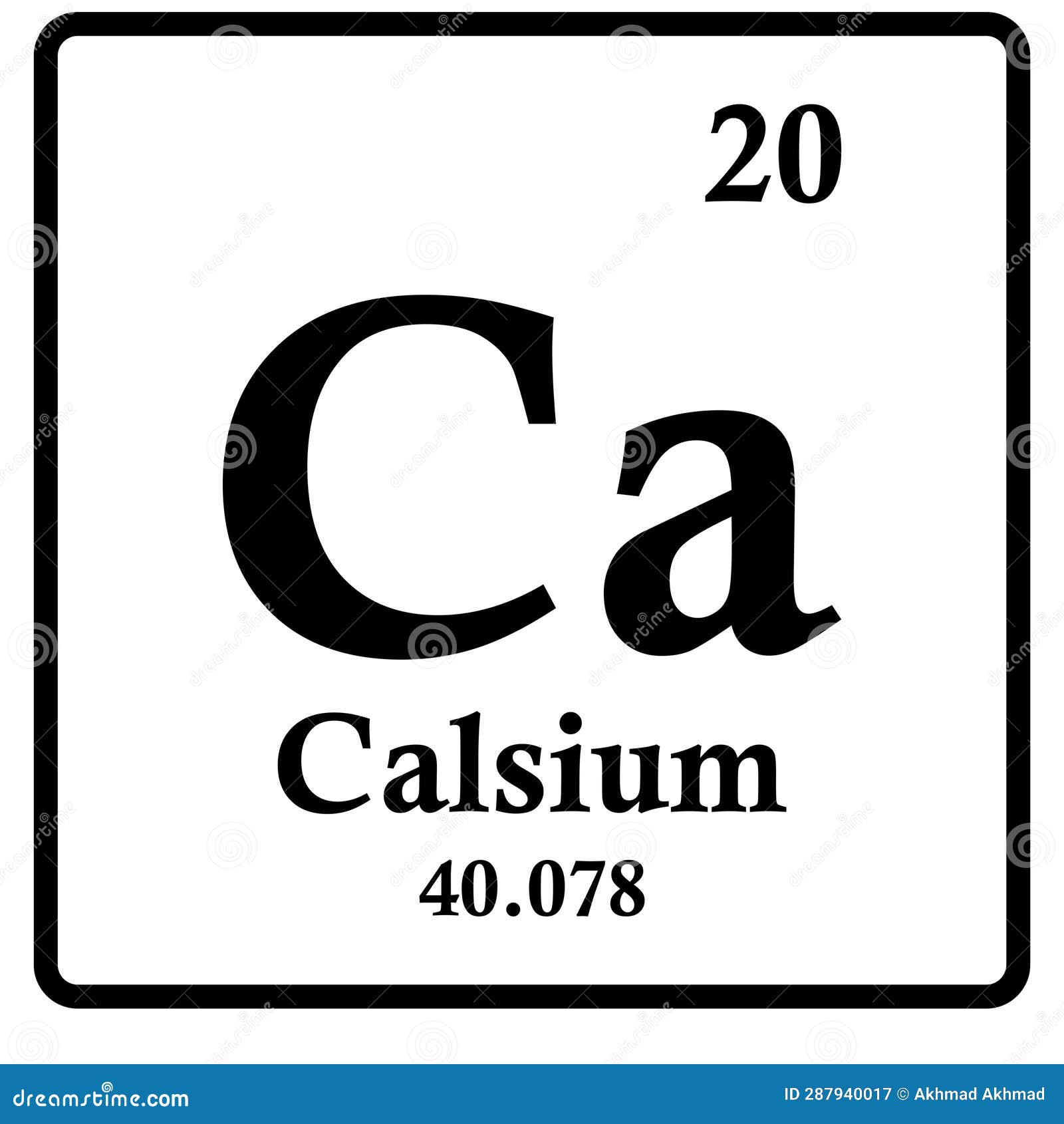 Calcium Symbol From Periodic Table Stock Image | CartoonDealer.com ...