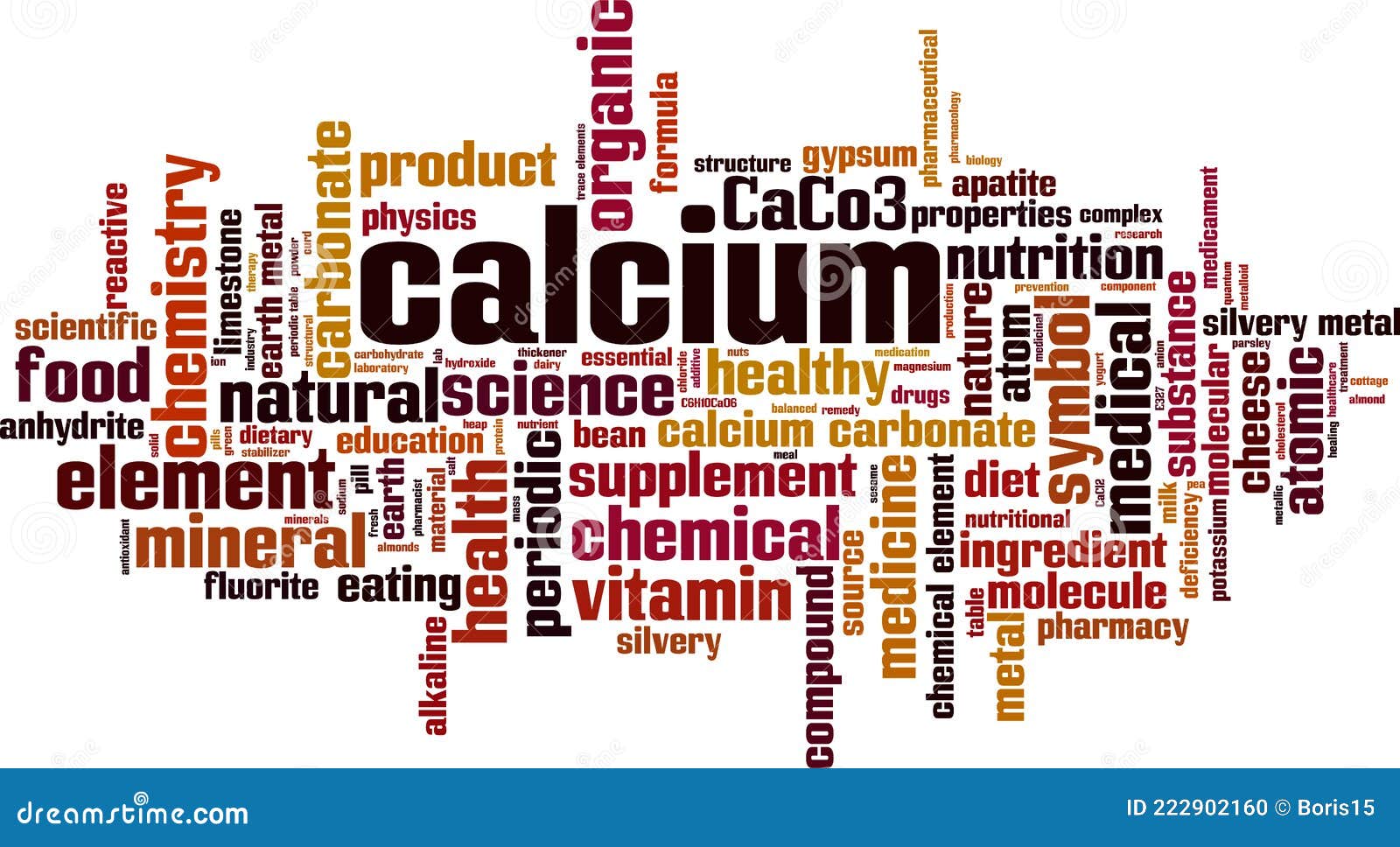 Calcium word cloud stock vector. Illustration of essential - 222902160