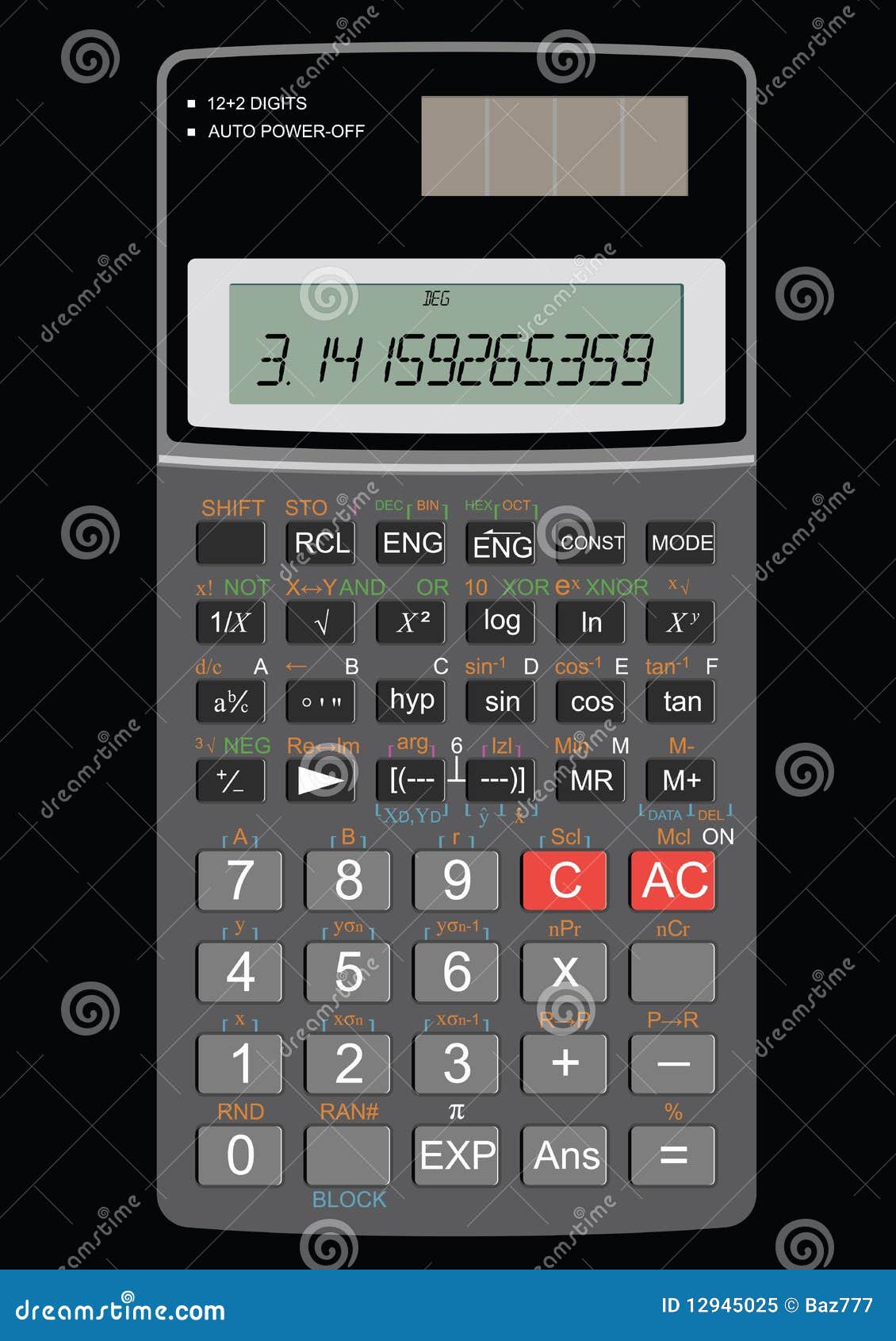 Calculadora científica ilustração do vetor. Ilustração de calculadora ...