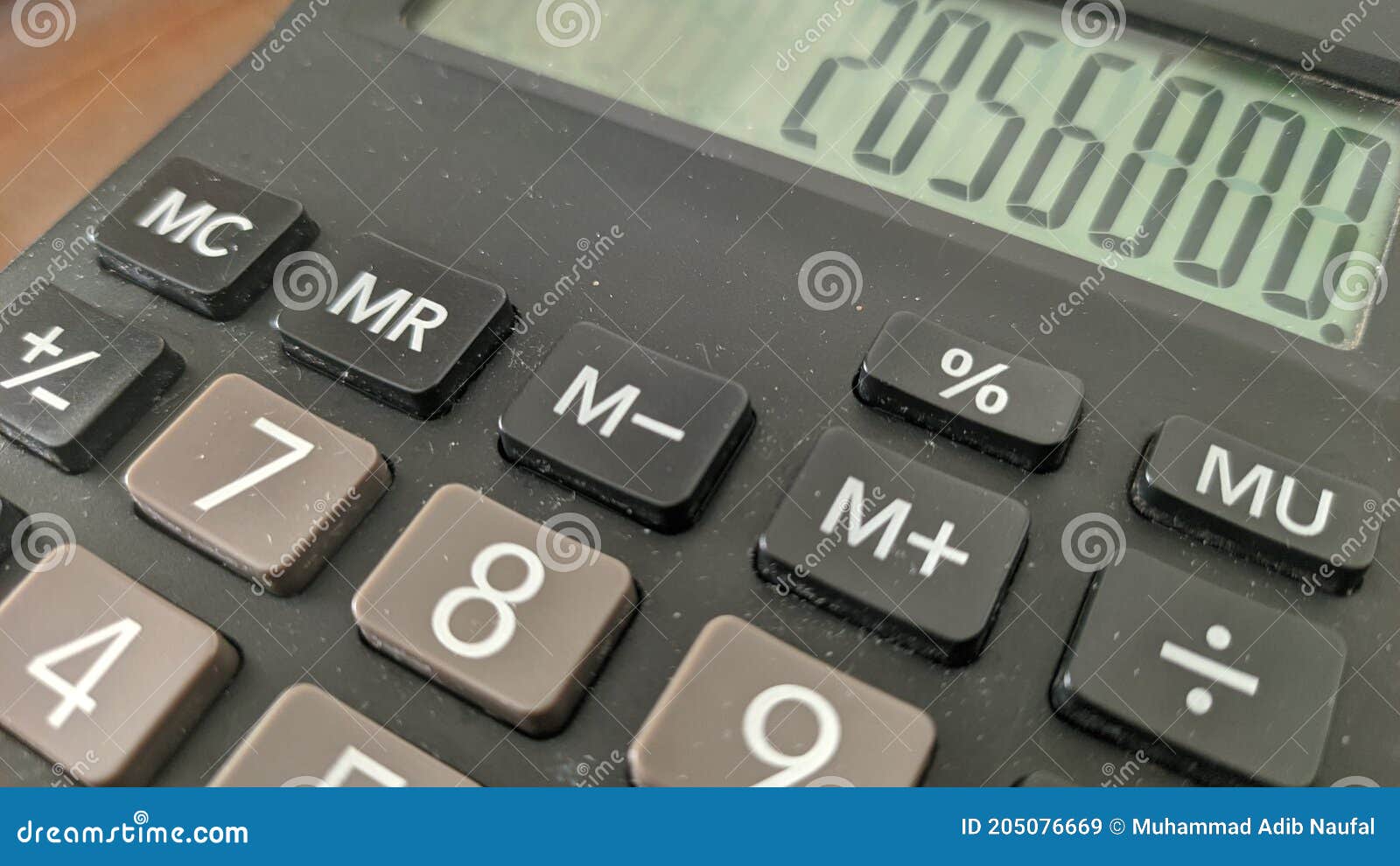 Calculadora del contador imagen de archivo. Imagen de contable - 205076669