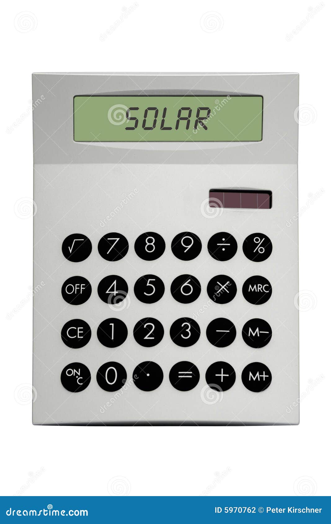 Calculadora solar foto de archivo. Imagen de solar, ahorro - 5970762