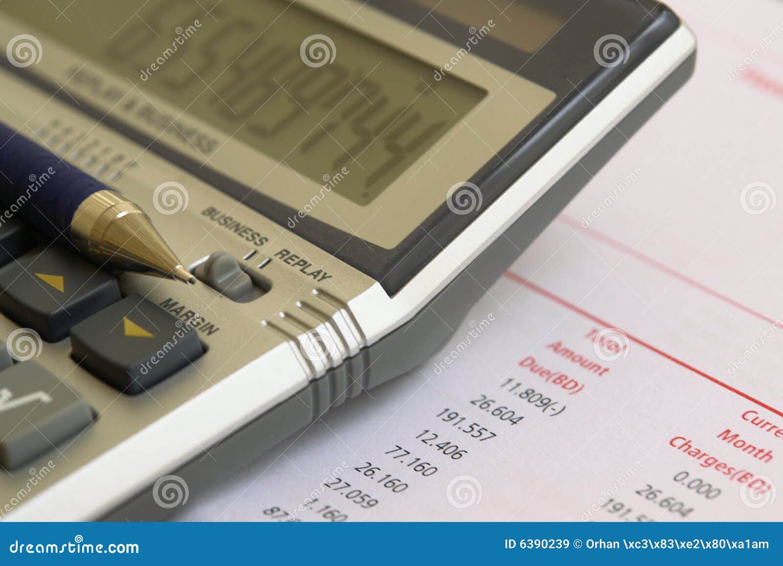 Calculate the bill stock image. Image of automobile, close - 6390239