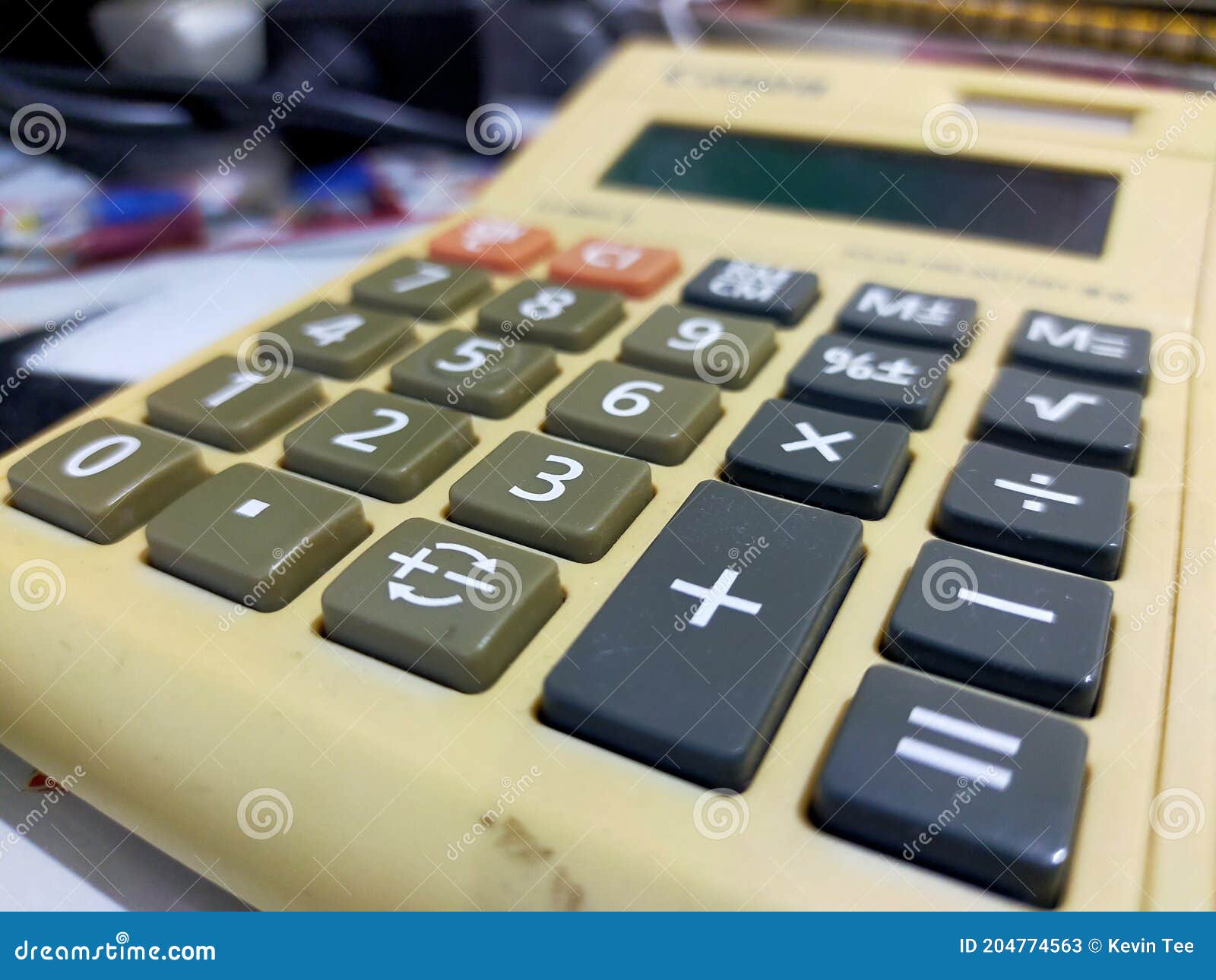 Calculate with calculator stock image. Image of gadget - 204774563