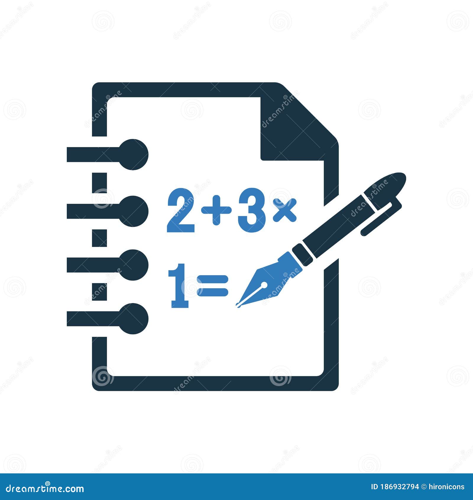 Calculate, Education, Math Paper Icon Stock Vector - Illustration of ...