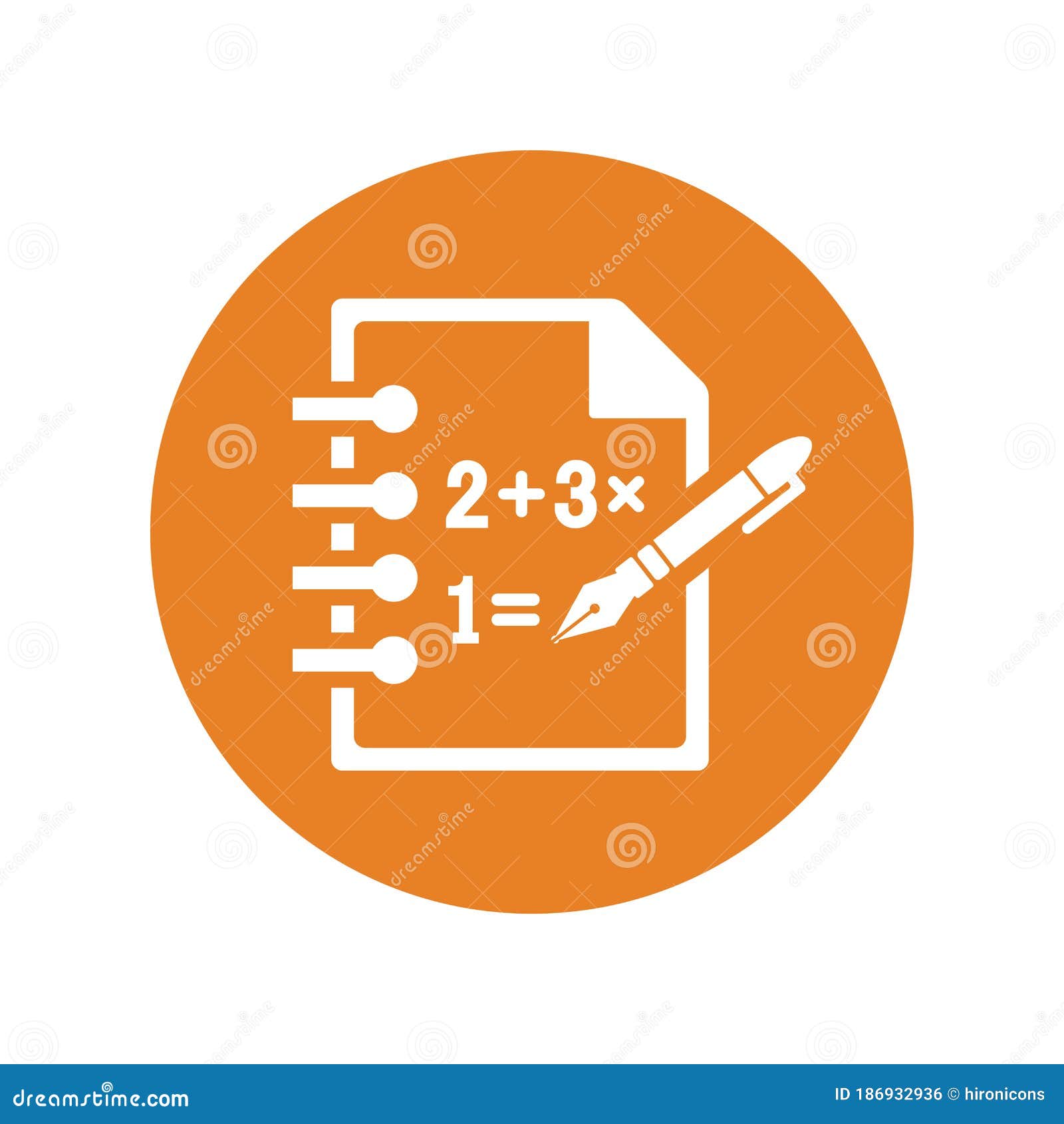Calculate, Education, Math Paper Icon Design Stock Illustration ...