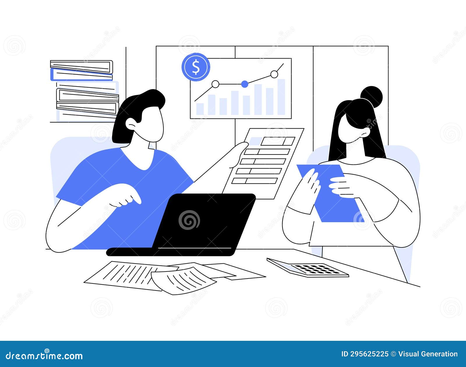 Calculate Expenses Isolated Cartoon Vector Illustrations. Stock Vector ...