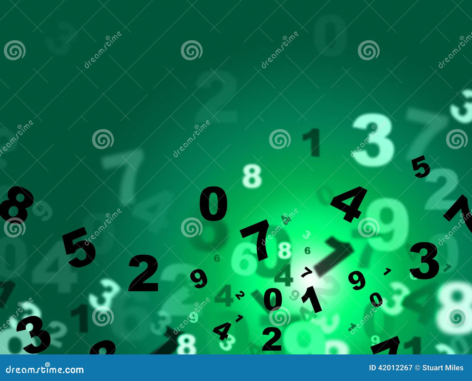Calculate Green Represents High Tec and Count Stock Illustration ...