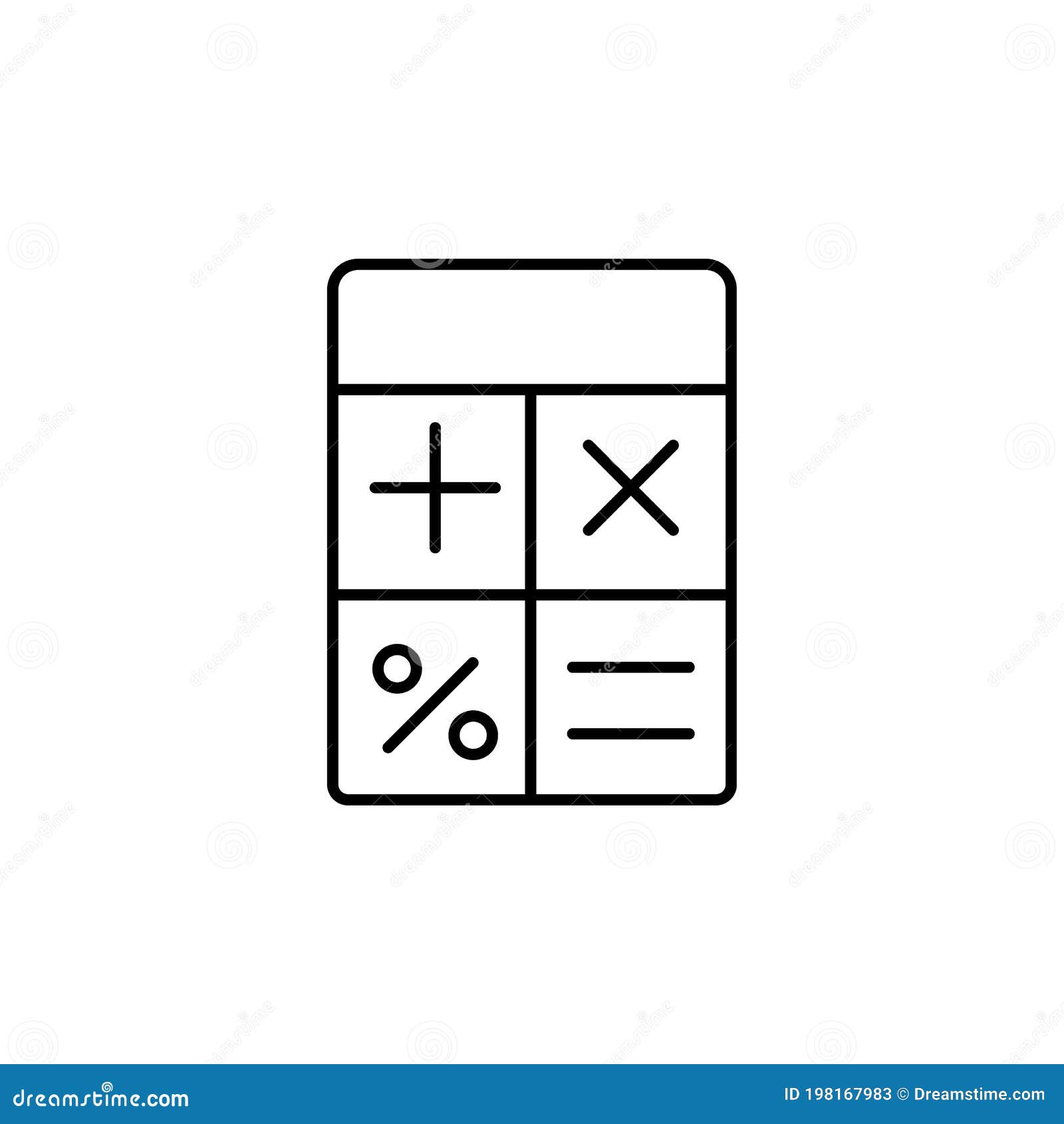 Calculate Icon Vector From Smartphone Ui Ux Part Concept. Thin Line ...