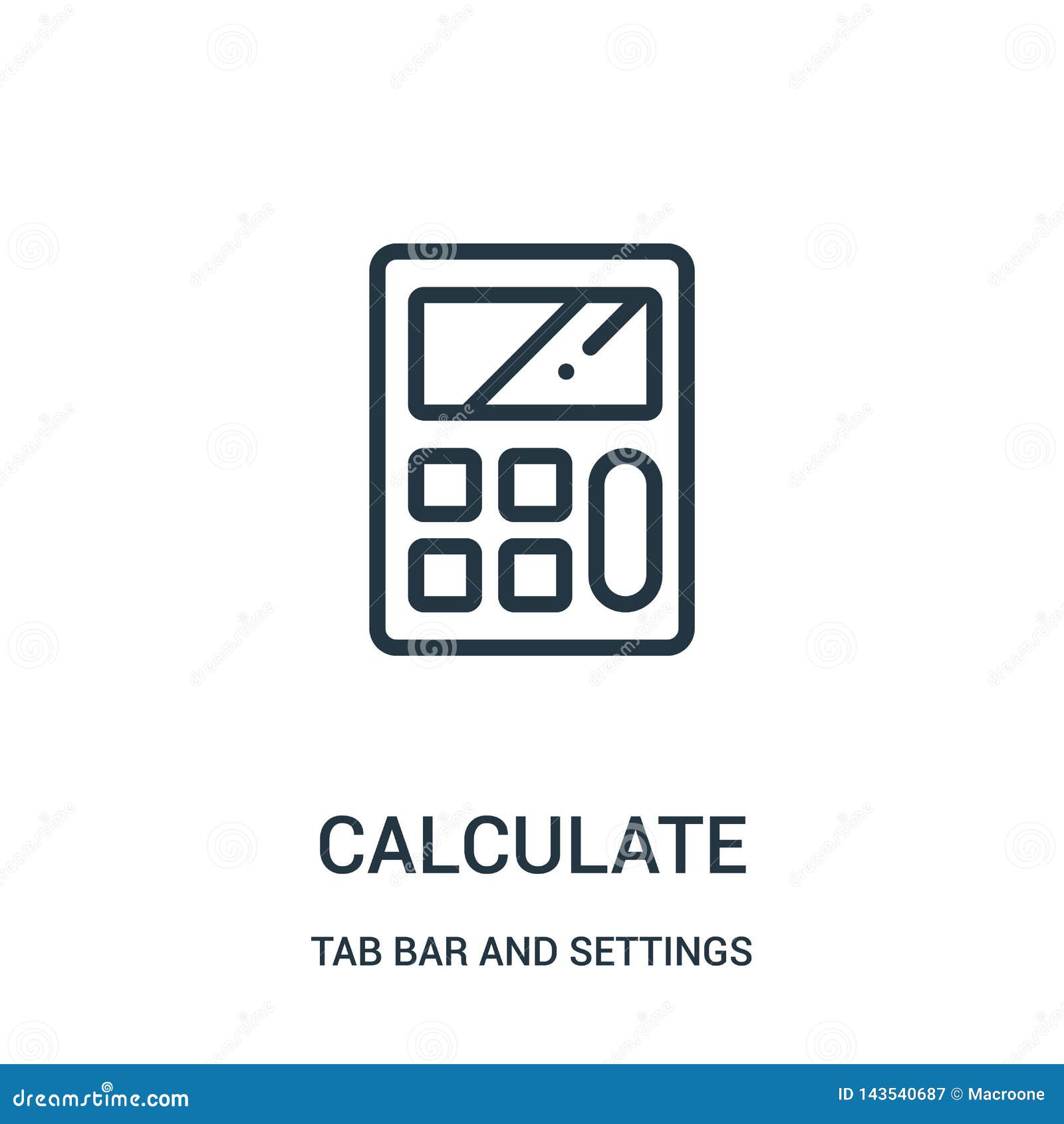 Calculate Icon Vector From Smartphone Ui Ux Part Concept. Thin Line ...