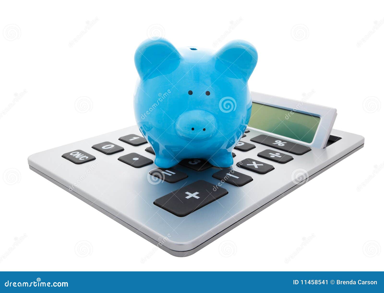 Calculate the Savings with Clipping Path Stock Image - Image of math ...