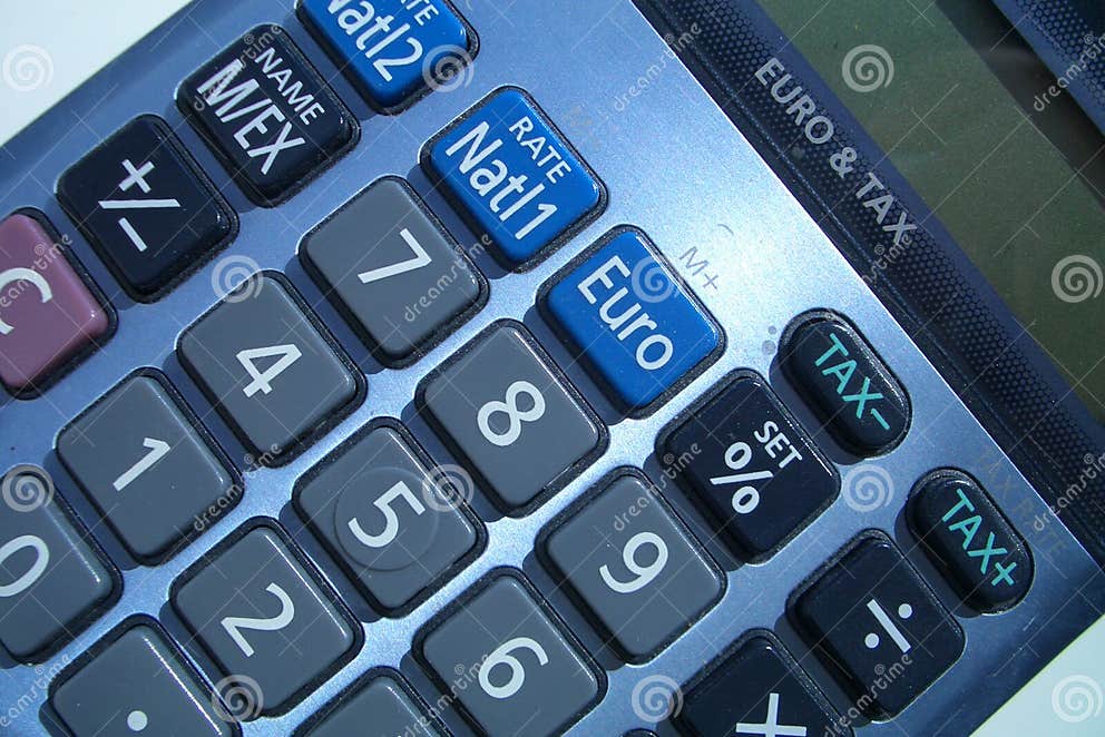 Calculated stock image. Image of rekenmachine, euro, cijfers - 2515115