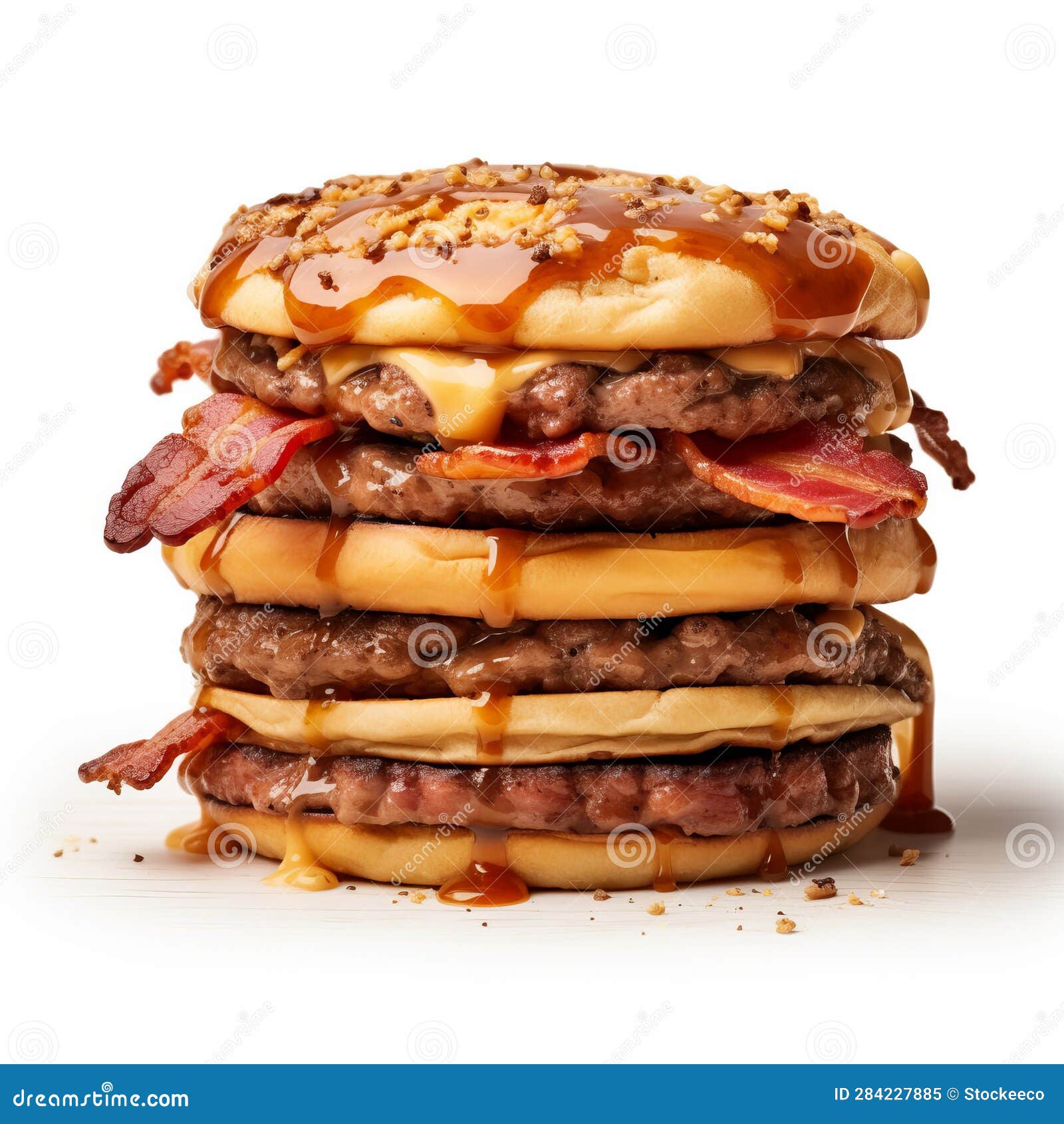 Calculated And Ambitious Layered Illusions Of Bacon Covered Fries And