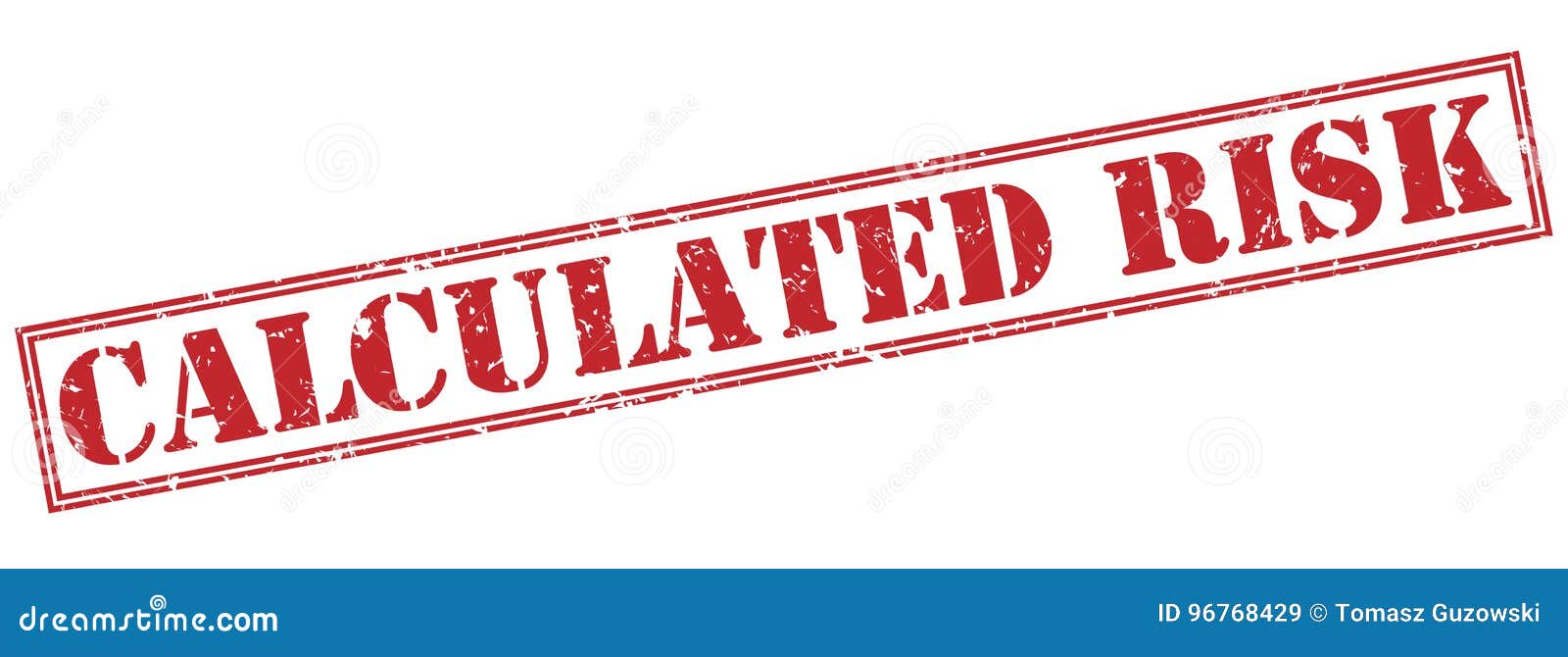 Calculated Risk Black Stamp Cartoon Vector | CartoonDealer.com #124380615