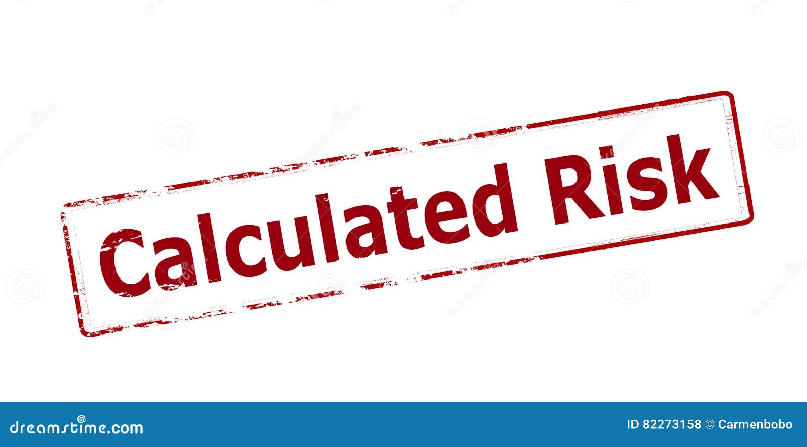 Calculated Risk Black Stamp Cartoon Vector | CartoonDealer.com #124380615