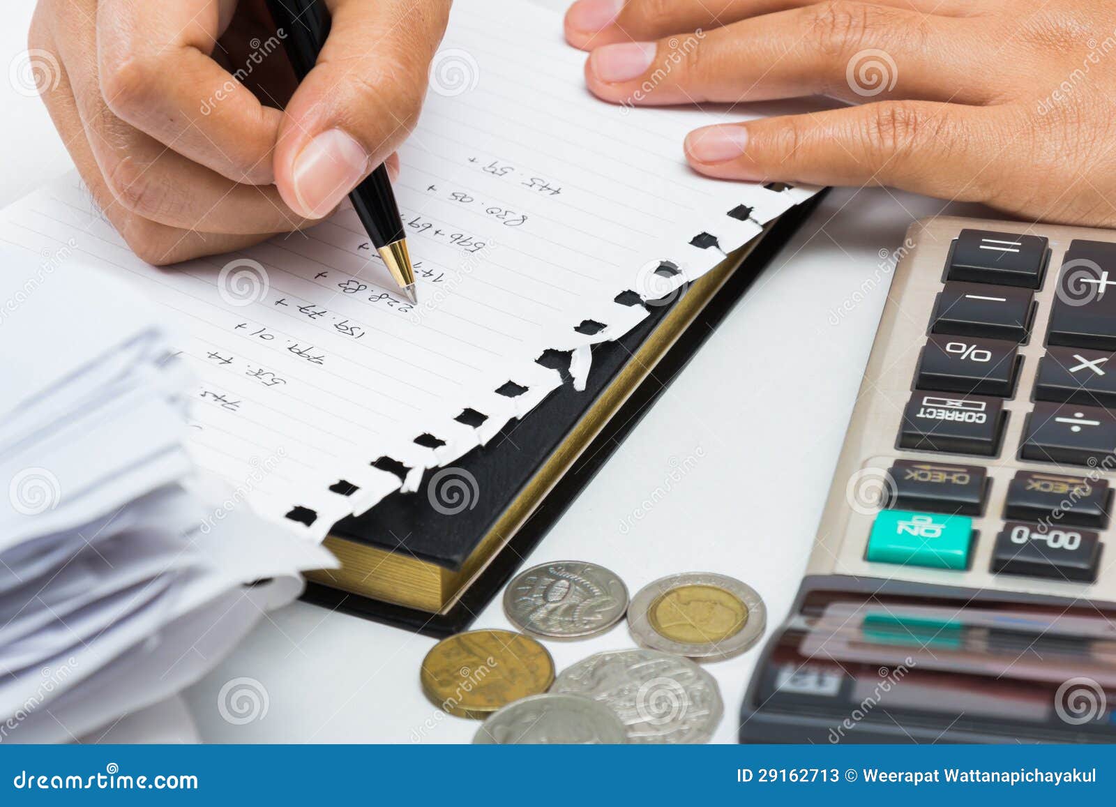 Calculating stock image. Image of amount, check, business - 29162713