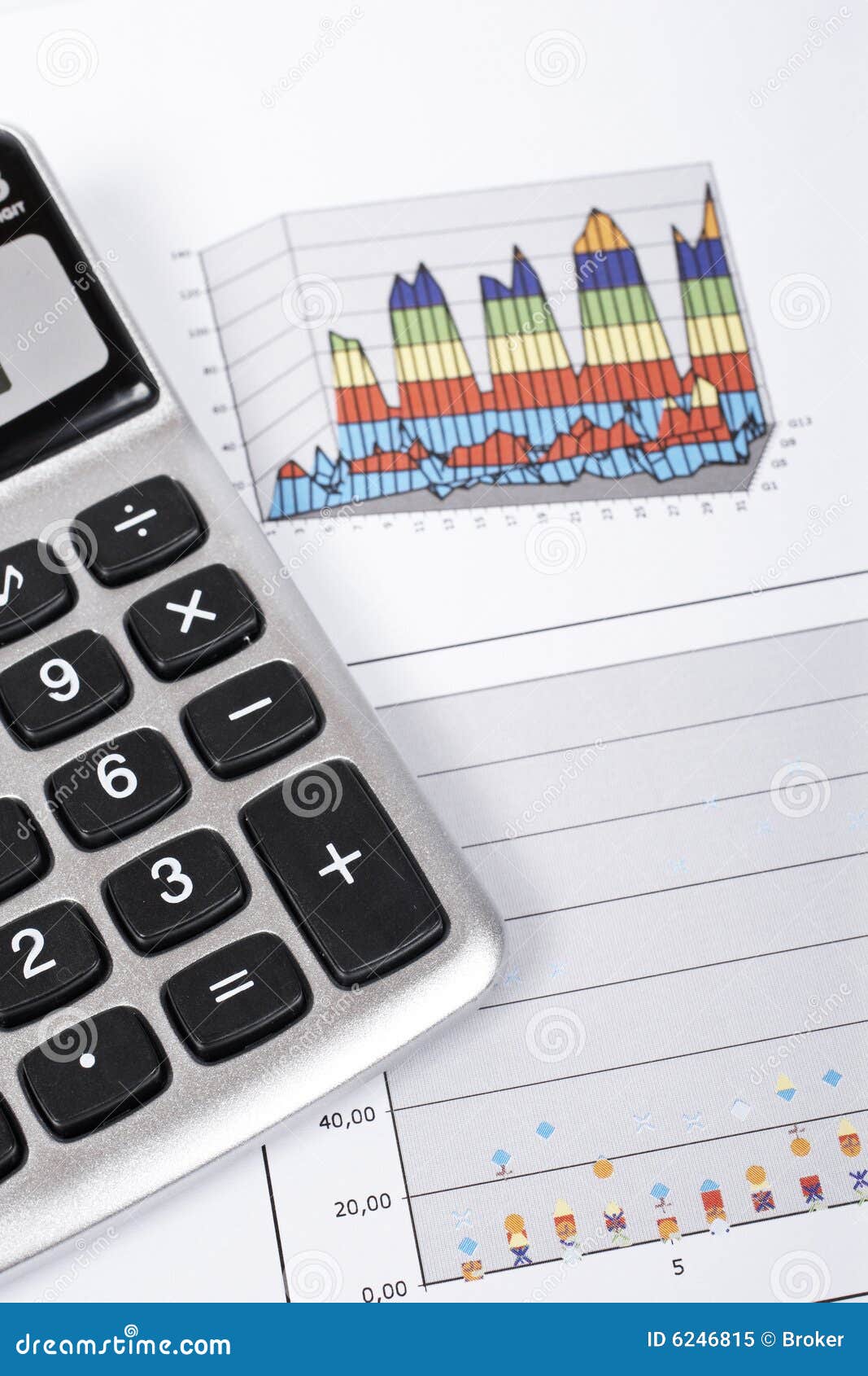Calculating stock image. Image of economic, finance, investment - 6246815