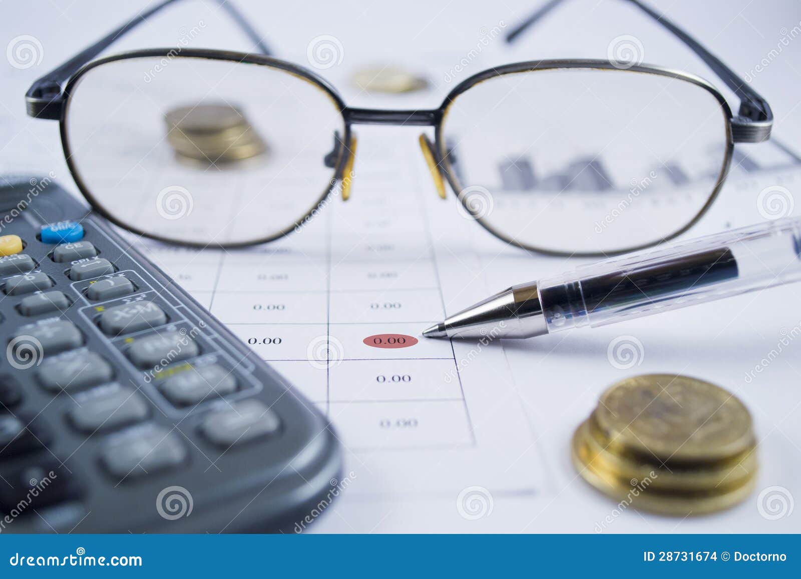 Calculating the Accounts stock photo. Image of work, currency - 28731674