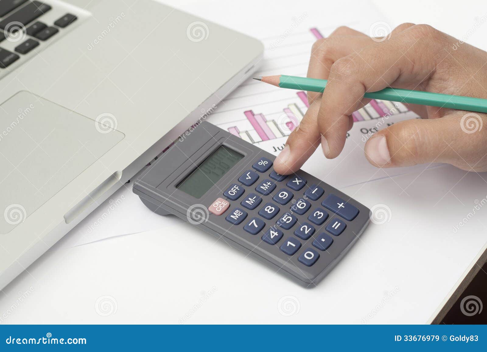 Calculating Business Data stock image. Image of graph - 33676979