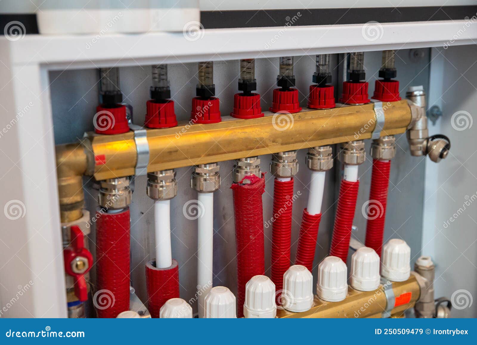 Calculating Controls for Underfloor Heating System Stock Image - Image ...