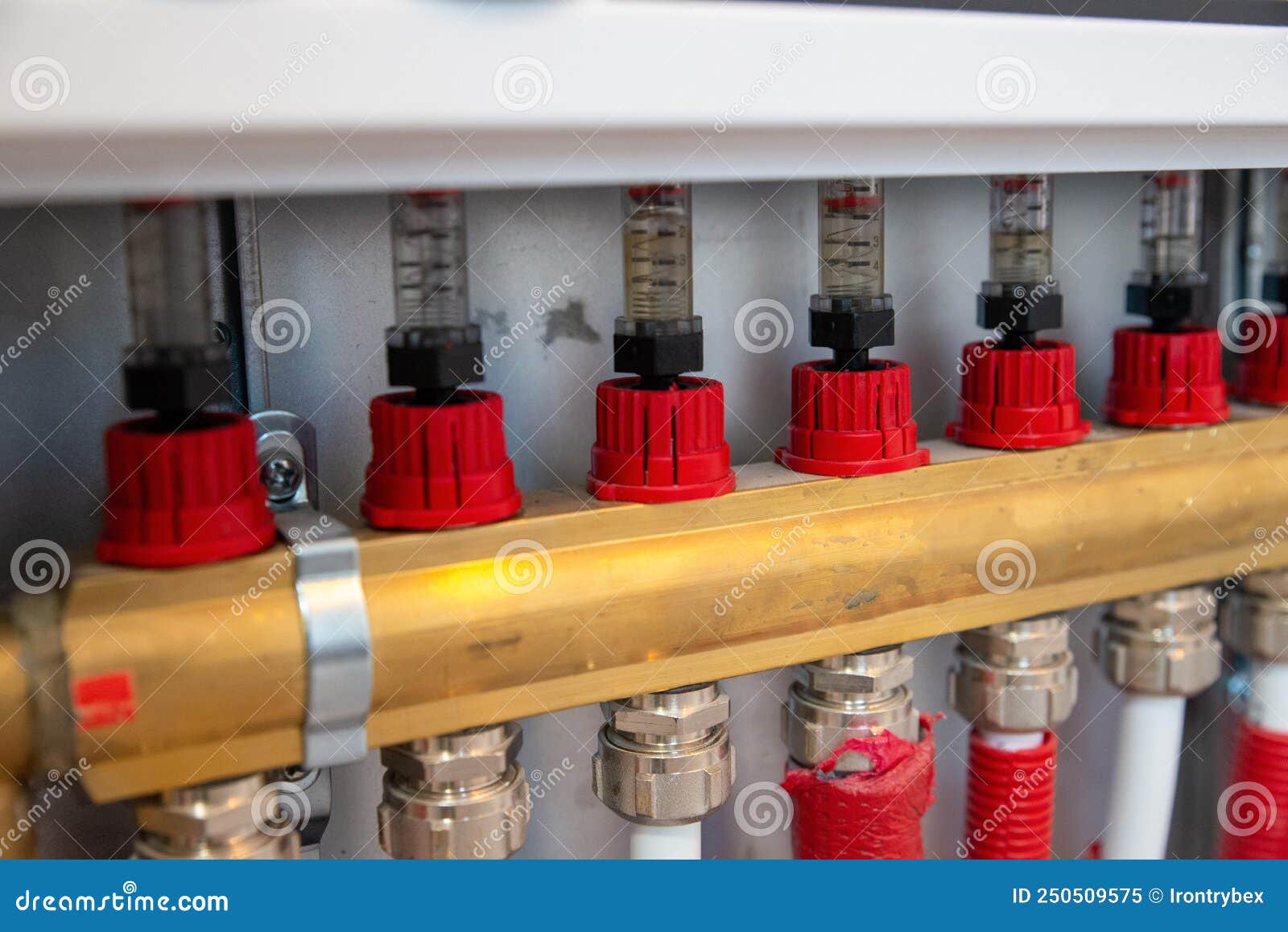 Calculating Controls for Underfloor Heating System Stock Image - Image ...