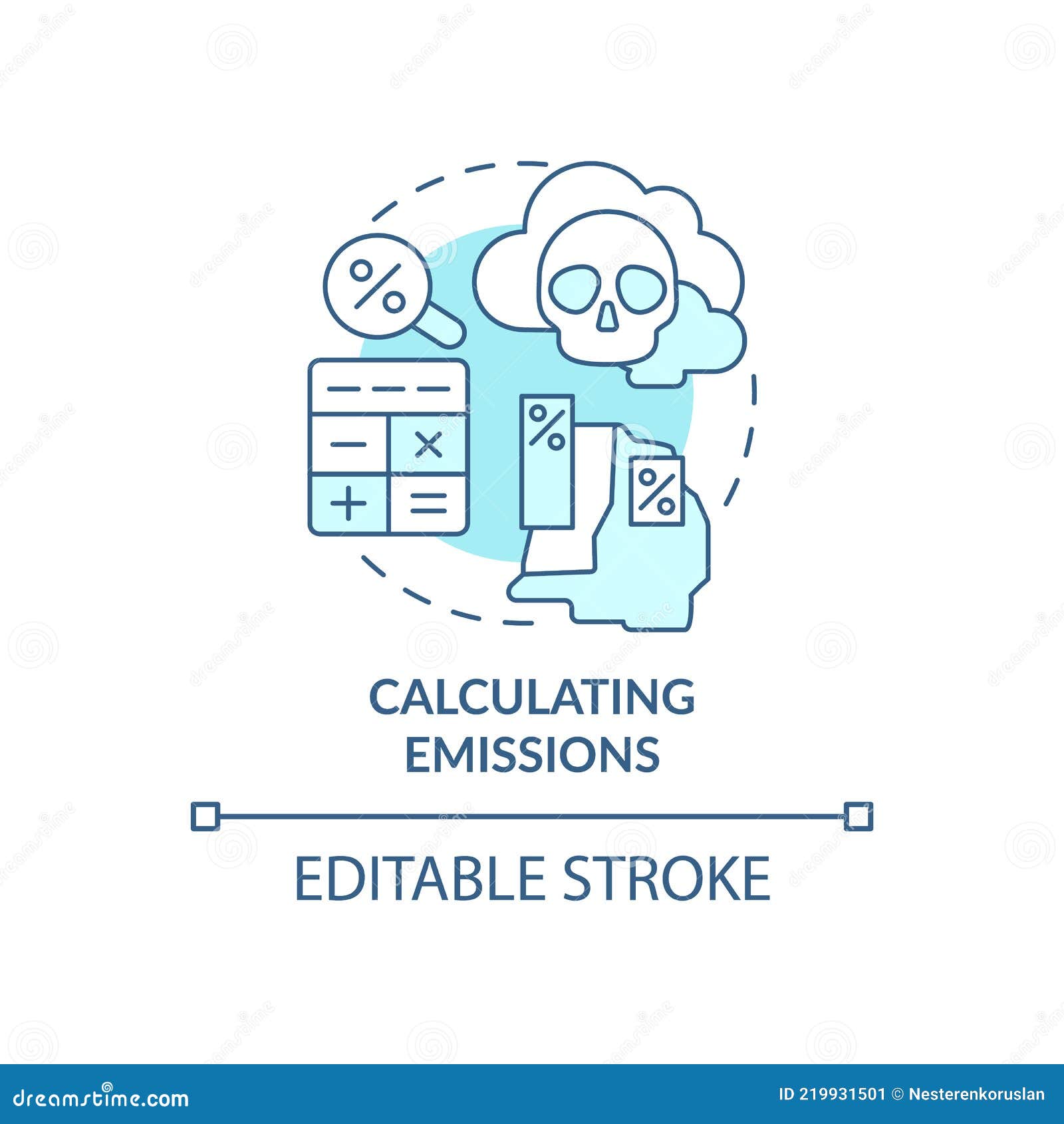 Calculating Emissions Concept Icon Stock Vector - Illustration of idea ...