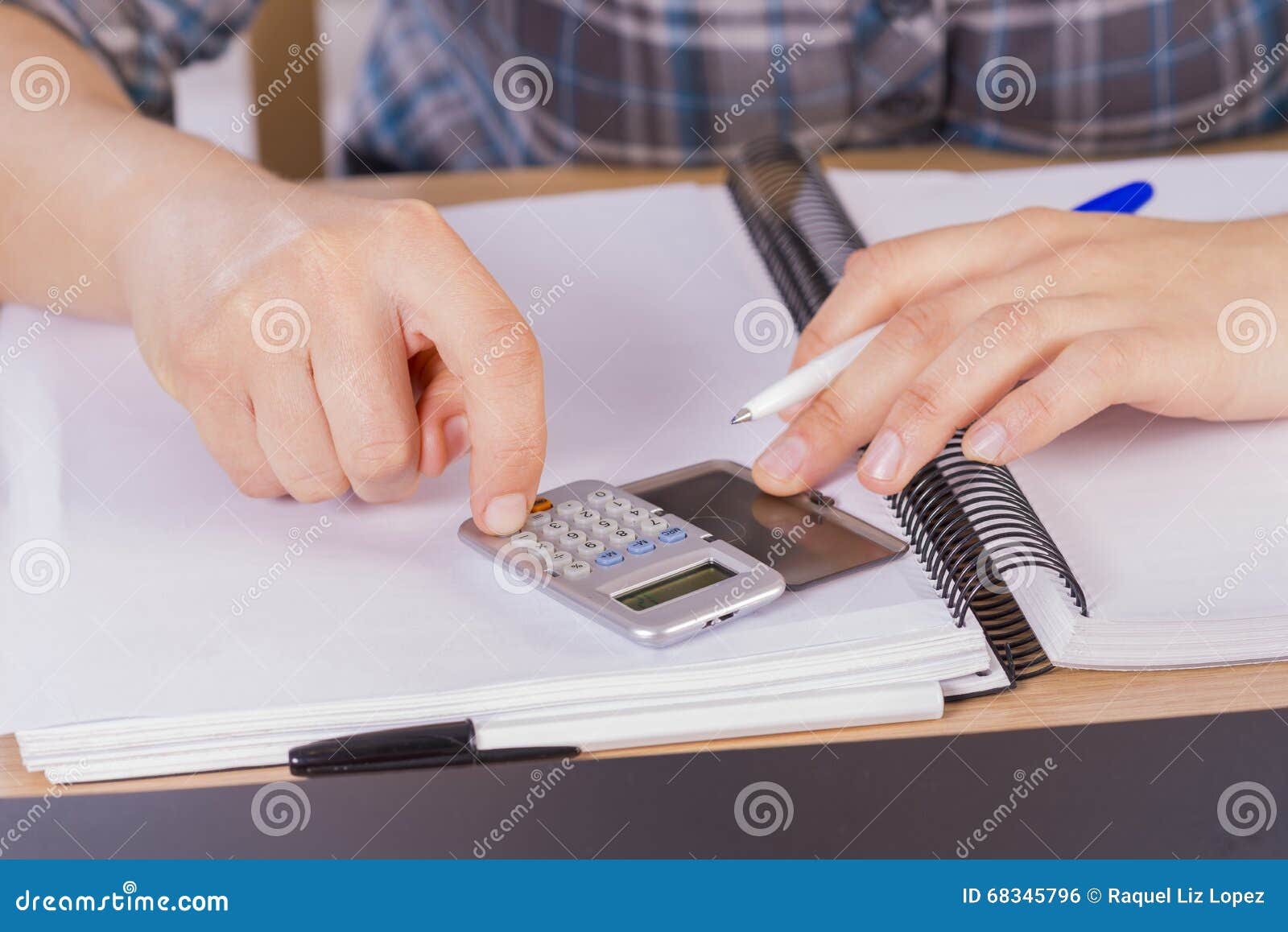 Calculating. stock photo. Image of benefits, expenses - 68345796