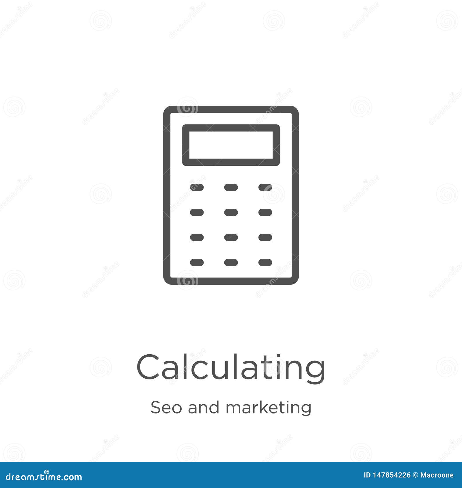 Calculating Icon Vector From Money Concept. Thin Line Illustration Of ...