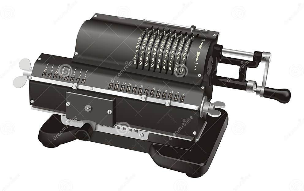 Calculating machine stock vector. Illustration of antique - 2418535