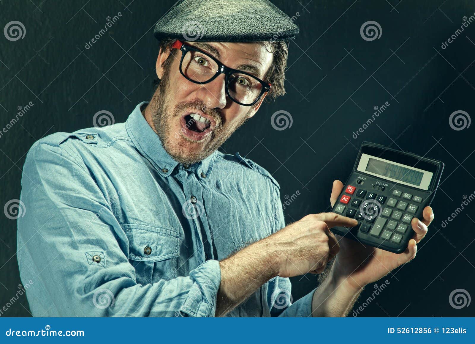 Calculating man stock photo. Image of money, banking - 52612856