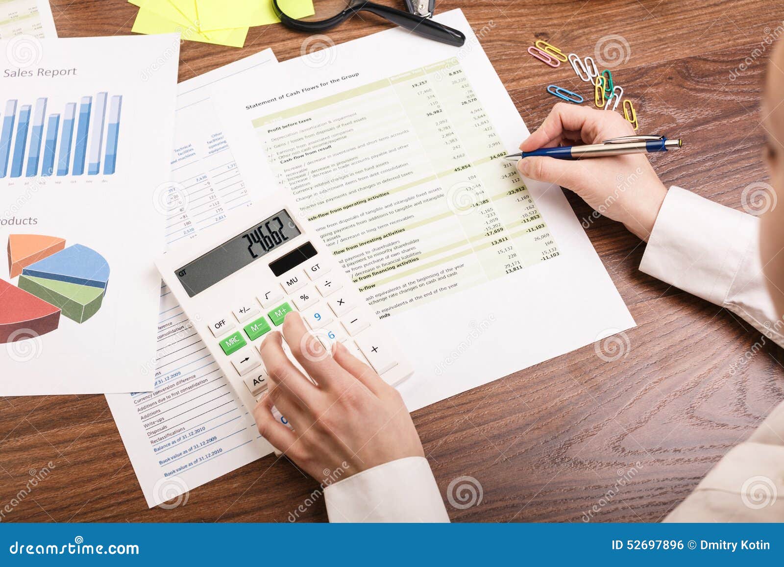 Calculating On The Office Desk Stock Photo | CartoonDealer.com #51864774
